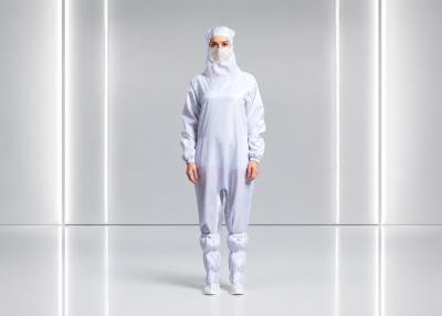 China Class1000 Hooded Anti-Static ESD Overalls - 0.36kg Set Weight, 92-95% Particle Barrier Efficiency for Clean Rooms for sale