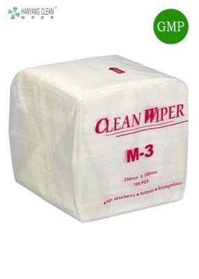 China H-4011 Cleanroom Wipers - 55g Polyester Anti-Static Wipes for Class 10-1000 Cleanrooms for sale