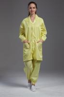 China Anti Static ESD Lab Coat with 2% Conductive Fiber, 0.36kg Weight for Cleanroom Use in Semiconductor and Pharmaceutical Industries for sale