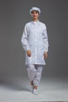 China Anti Static ESD Labcoat Class1000 0.36kg Set with 98% Polyester 2% Conduct Fiber for SMT Workshop for sale