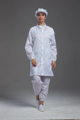 China Anti Static ESD Labcoat Class1000 0.36kg Set with 98% Polyester 2% Conduct Fiber for SMT Workshop for sale