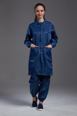 China Anti Static ESD Labcoat Class1000 Reusable Straight Zipper Stand Collar Durable Small for SMT Workshop for sale