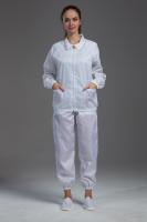 China Anti Static ESD Garment Class1000 Reusable Lapel Jacket and Pants Set for SMT Workshop for sale