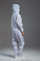 China Class1000 Hooded Anti-Static ESD Overalls - 0.36kg Set Weight, 92-95% Particle Barrier Efficiency for Clean Rooms for sale