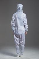 China Class1000 Hooded Anti-Static ESD Overalls - 0.36kg Set Weight, 92-95% Particle Barrier Efficiency for Clean Rooms for sale