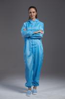 China ESD Cleanroom Anti-Static Coverall with Hood - 0.36kg Unit Weight, 92-95% Particle Barrier Efficiency for sale