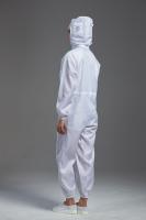 China Anti Static ESD Autoclavable Cleanroom Coverall with Hood Class 100 108gsm for sale