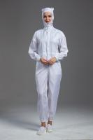 China Anti Static ESD Autoclavable Cleanroom Coverall with Hood Class 100 108gsm for sale