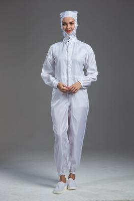 China Anti Static ESD Autoclavable Cleanroom Coverall with Hood Class 100 108gsm for sale