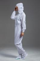China ESD Anti Static Class 100 Cleanroom Coverall with Hood and Shoe Covers for Pharmaceutical Use for sale