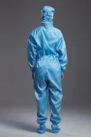 China Cleanroom ESD Antistatic Unisex Sterilization Coverall with Hood Blue for Class 100 Workshop for sale
