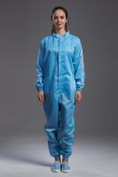 China Anti Static ESD Reusable Autoclavable Coverall 98% Polyester 2% Conductive Fiber for Class 1000 Cleanroom for sale