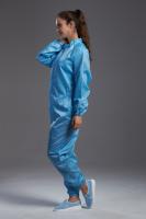 China Anti Static ESD Reusable Autoclavable Coverall 98% Polyester 2% Conductive Fiber for Class 1000 Cleanroom for sale