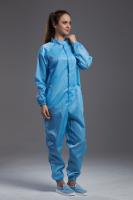 China Anti Static ESD Reusable Autoclavable Coverall 98% Polyester 2% Conductive Fiber for Class 1000 Cleanroom for sale