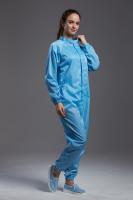 China Anti Static ESD Reusable Autoclavable Coverall 98% Polyester 2% Conductive Fiber for Class 1000 Cleanroom for sale