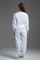 China Antistatic ESD Autoclavable T-Shirt and Pants Workwear White 108gsm for Pharmaceutical Workshop for sale