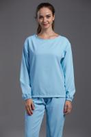 China Anti Static ESD Cleanroom Garment Reusable Autoclave Underwear Blue Class 100 108gsm for sale