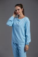 China Anti Static ESD Cleanroom Garment Reusable Autoclave Underwear Blue Class 100 108gsm for sale