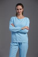 China Anti Static ESD Cleanroom Garment Reusable Autoclave Underwear Blue Class 100 108gsm for sale