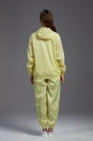 China Anti Static ESD Jacket with Hood Reusable Autoclave Sterilized Cleanroom Workwear 108gsm for sale