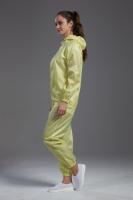 China Anti Static ESD Jacket with Hood Reusable Autoclave Sterilized Cleanroom Workwear 108gsm for sale