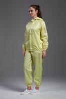 China Anti Static ESD Jacket with Hood Reusable Autoclave Sterilized Cleanroom Workwear 108gsm for sale