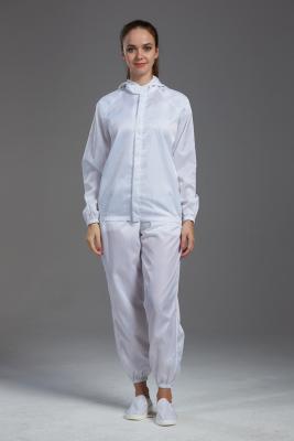 China Cleanroom ESD Antistatic Autoclaved Sterilized Jacket and Pants White for Class 1000 for sale