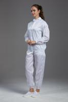 China Cleanroom ESD Antistatic Autoclaved Sterilized Jacket and Pants White for Class 1000 for sale