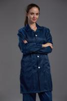 China Industrial Clean Room Uniforms Dust Proof Suit ESD Garment 98% Polyester 2% Conductive Fiber for sale