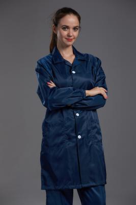 China Industrial Clean Room Uniforms Dust Proof Suit ESD Garment 98% Polyester 2% Conductive Fiber for sale