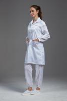 China Autoclave Two Pieces Clean Room Cloth Anti Static Smock 108gsm Customized Color for sale