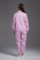 China Reusable Pink Clean Room Garments Anti Static For Optical Production Workshop for sale