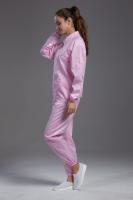 China Reusable Pink Clean Room Garments Anti Static For Optical Production Workshop for sale