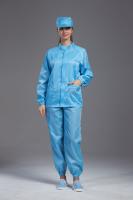 China Anti-Static ESD Cleanroom Garment Set 0.36kg with 92-95% Particle Barrier for Pharmaceutical Workshops for sale