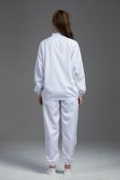 China White Clean Room Garments Wear Resistant 108 GSM with Left Arm Pen Pocket for sale