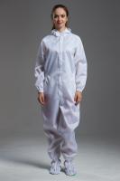 China Reusable Hooded Coverall with Socks Dark Blue 108gsm for Food Processing Cleanroom for sale