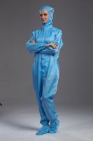 China Customized ESD Anti Static Smock for Food Factory Worker 98% Polyester 2% Conductive Fiber for sale