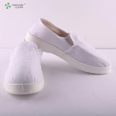 China White Anti-Static ESD Cleanroom Shoes H-3513 with 10^6-10^7 Ohm Resistance for Pharmaceutical & Electronics Industries for sale