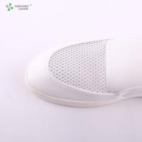 China ESD PU Sole White Leather Antistatic Cleanroom Mesh Shoes Size 35-46 for sale