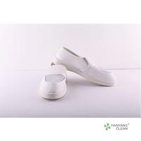 China White PVC Leather ESD Safety Shoes H-3505 with 10^6-10^7 Ohm Resistance for Cleanroom Protection for sale