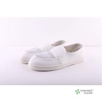China White PVC Leather ESD Safety Shoes H-3505 with 10^6-10^7 Ohm Resistance for Cleanroom Protection for sale