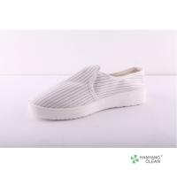 China White Canvas Cleanroom Antistatic ESD Safety Work Shoes with PU Sole - Surface Resistance 10⁶-10⁷ Ohm, Sizes EU 35-50 for sale