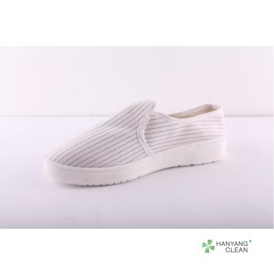 China White Canvas Cleanroom Antistatic ESD Safety Work Shoes with PU Sole - Surface Resistance 10⁶-10⁷ Ohm, Sizes EU 35-50 for sale