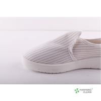 China White Canvas Cleanroom Antistatic ESD Safety Work Shoes with PU Sole - Surface Resistance 10⁶-10⁷ Ohm, Sizes EU 35-50 for sale