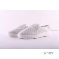 China White Canvas Cleanroom Antistatic ESD Safety Work Shoes with PU Sole - Surface Resistance 10⁶-10⁷ Ohm, Sizes EU 35-50 for sale