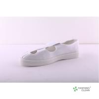 China Breathable PVC Sole 4 Holes White Cleanroom Antistatic ESD Shoes Size 35-46 for sale