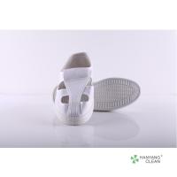 China Breathable PVC Sole 4 Holes White Cleanroom Antistatic ESD Shoes Size 35-46 for sale