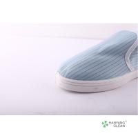 China Blue Dual Density PVC Sole Cleanroom Antistatic ESD Shoes - Model H-3512 with 10^6-10^7 Ohm Resistance and EU 35-50 Sizes for sale