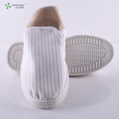 China White PVC Sole Antistatic Cleanroom ESD Safety Shoes Unisex Canvas Size 35-46 for sale