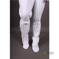 China Cleanroom Antistatic ESD Knee Sock Boots White Stripe Soft Sole Size 35-50 for sale